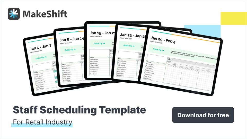 How To Create & Use a Retail Staff Scheduling Template