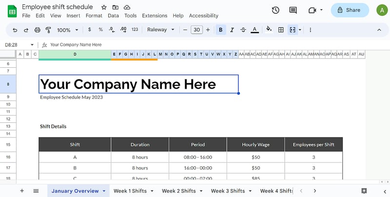 How To Create & Use a Retail Staff Scheduling Template